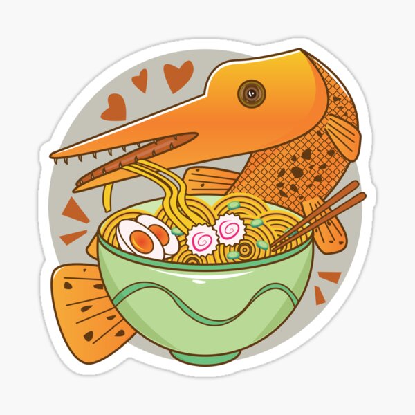 "Alligator gar eating noodles, garfish, alligator gar fish, cute ...