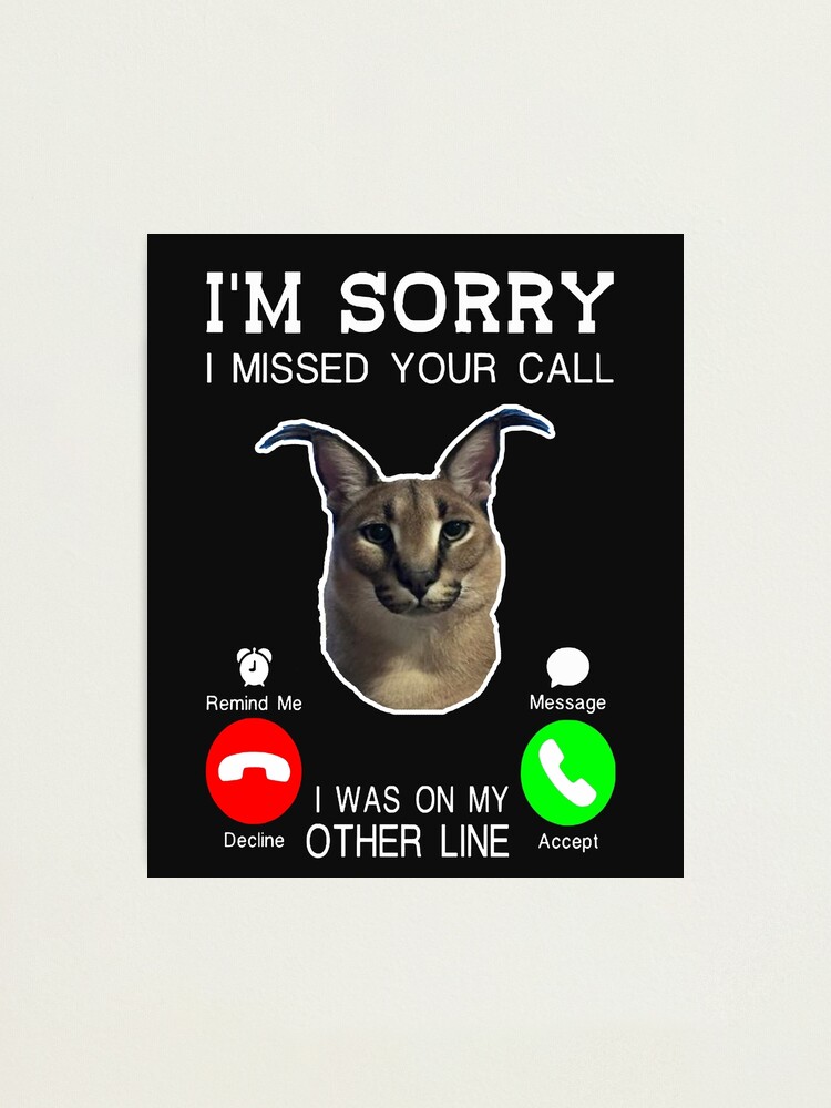 "Big Floppa Funny Caracal Big Cat Meme" Photographic Print for Sale by ...