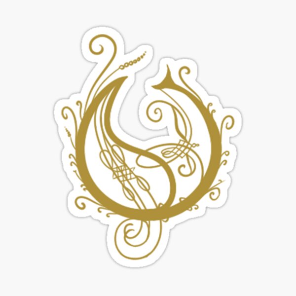 "Opeth gold logo metal" Sticker for Sale by axicylafeliks | Redbubble