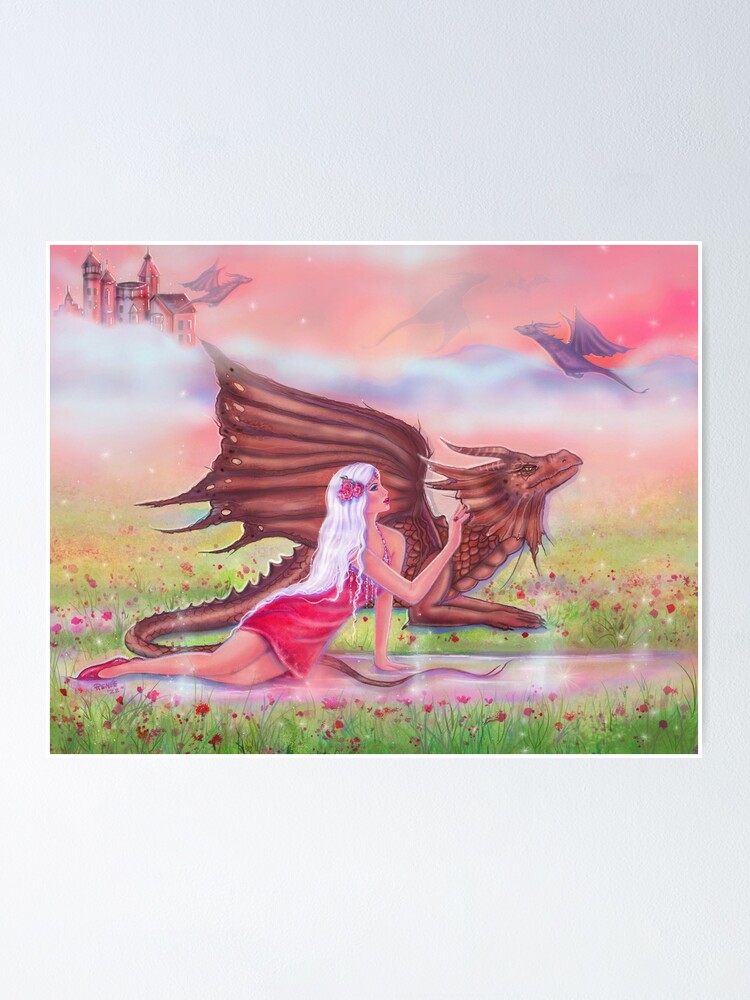 Póster «Dragón con castillo "Polly and Poppy" de Renee Lavoie» de ...