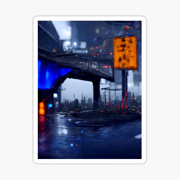 "Yellow Display at Cyber Highway" Sticker for Sale by CyberFantasy ...