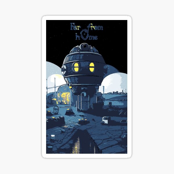 "Far from home (space exploration habitation module)" Sticker for Sale ...
