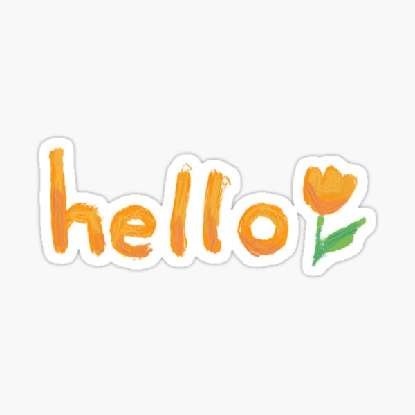"hello emoji" Sticker for Sale by Eforsashop | Redbubble