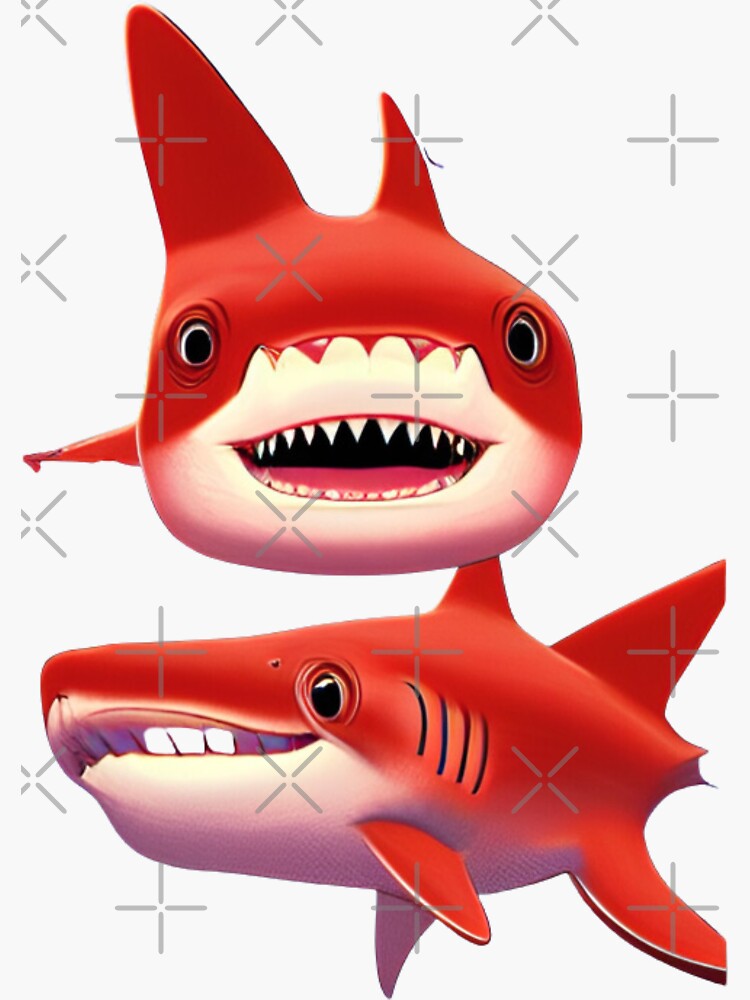 "Sharks" Sticker for Sale by Astronema | Redbubble