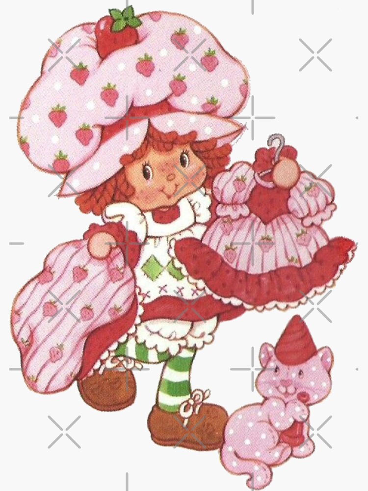 "Vintage Strawberry Shortcake" Sticker for Sale by Dear-Ashlin | Redbubble