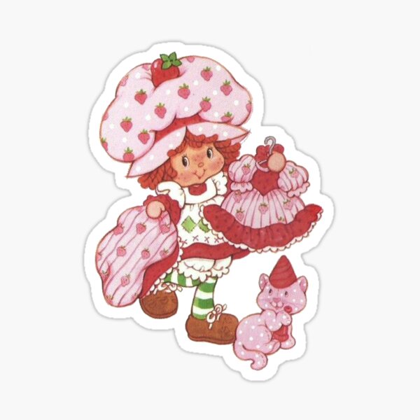 "Vintage Strawberry Shortcake" Sticker for Sale by Dear-Ashlin | Redbubble