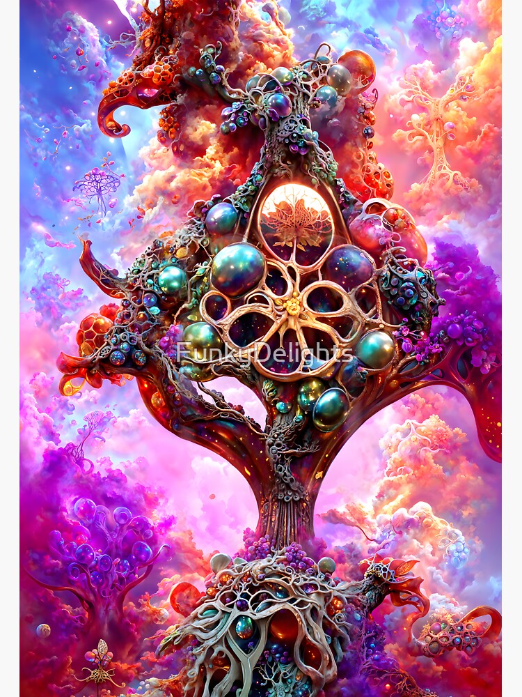 "Celestial Tree of Life" Sticker for Sale by FunkyDelights | Redbubble