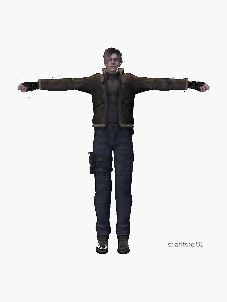 "T posing leon Kennedy " Sticker for Sale by charltonp01 | Redbubble