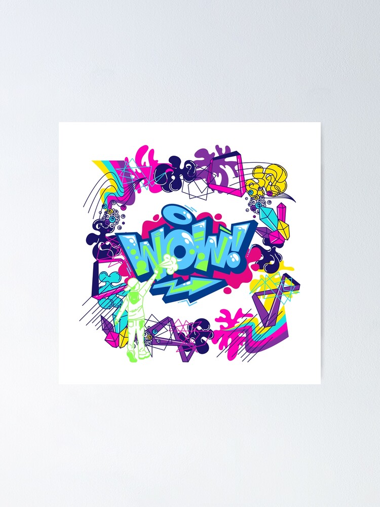 "Graffiti letters complex blue version" Poster for Sale by mold-Design ...