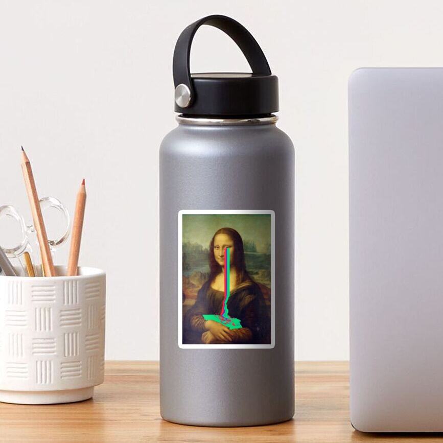 "Mona Lisa Crying Glitch" Sticker for Sale by JashJhaveri | Redbubble