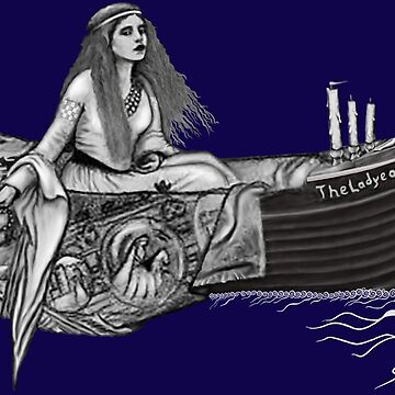 "The lady of Shallot - drawing " Sticker for Sale by Kestrelle | Redbubble