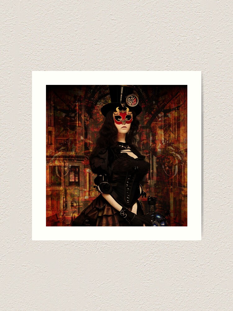 "Muse of Machines - Victorian Steampunk AI Generated art with abstract ...