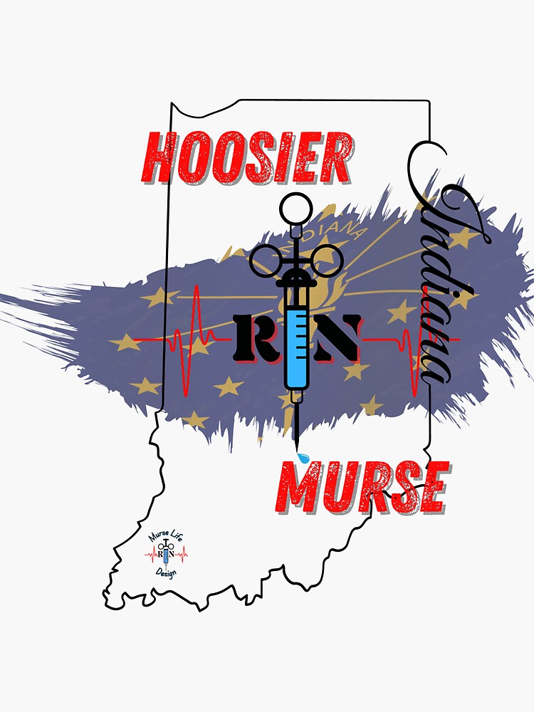 "Hoosier Murse" Sticker for Sale by MurseLifeDesign | Redbubble