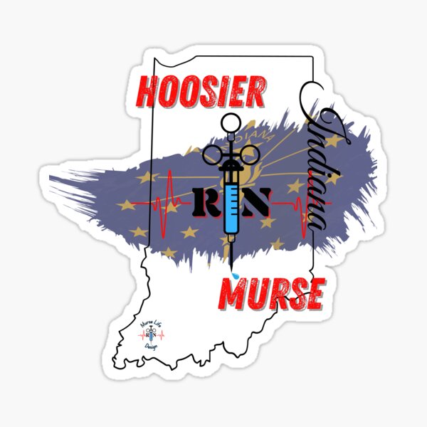 "Hoosier Murse" Sticker for Sale by MurseLifeDesign | Redbubble