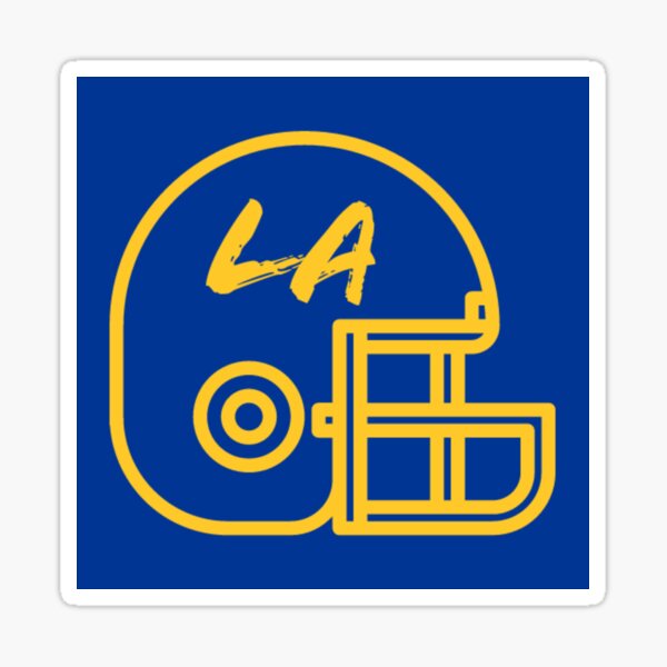 Rams Helmet La Los Angeles Sticker For Sale By Nvossku Redbubble