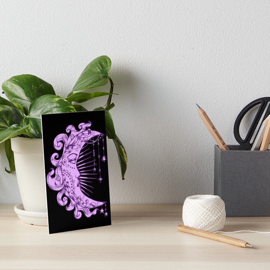 "Witchy Fantasy Mystic Moon Symbol Face | Celestial Body | Half Moon ...
