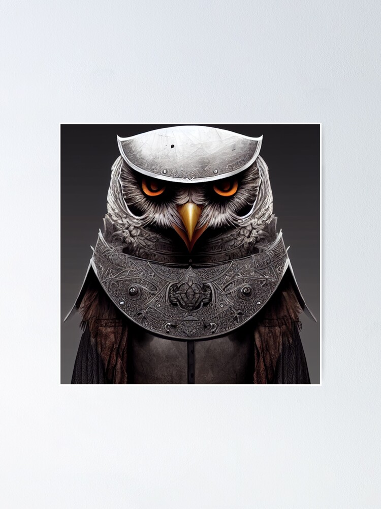 "Army Owl - Knight" Poster for Sale by Parallel-Sketch | Redbubble