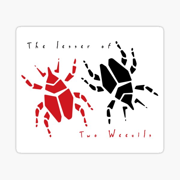 "The Lesser of Two Weevils" Sticker for Sale by 451Design | Redbubble