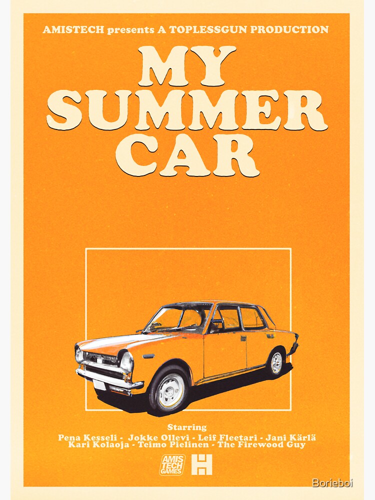 "My Summer Car Satsuma Poster" Sticker for Sale by Borieboi | Redbubble