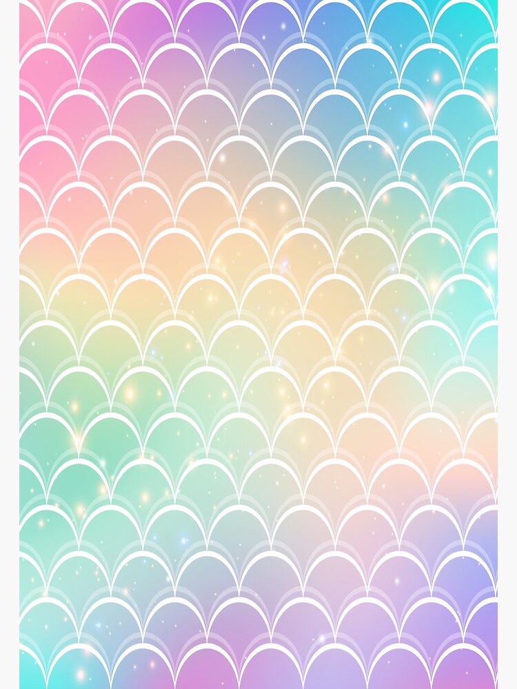 "Rainbow Mermaid Scales" Poster for Sale by PotluckPrints | Redbubble
