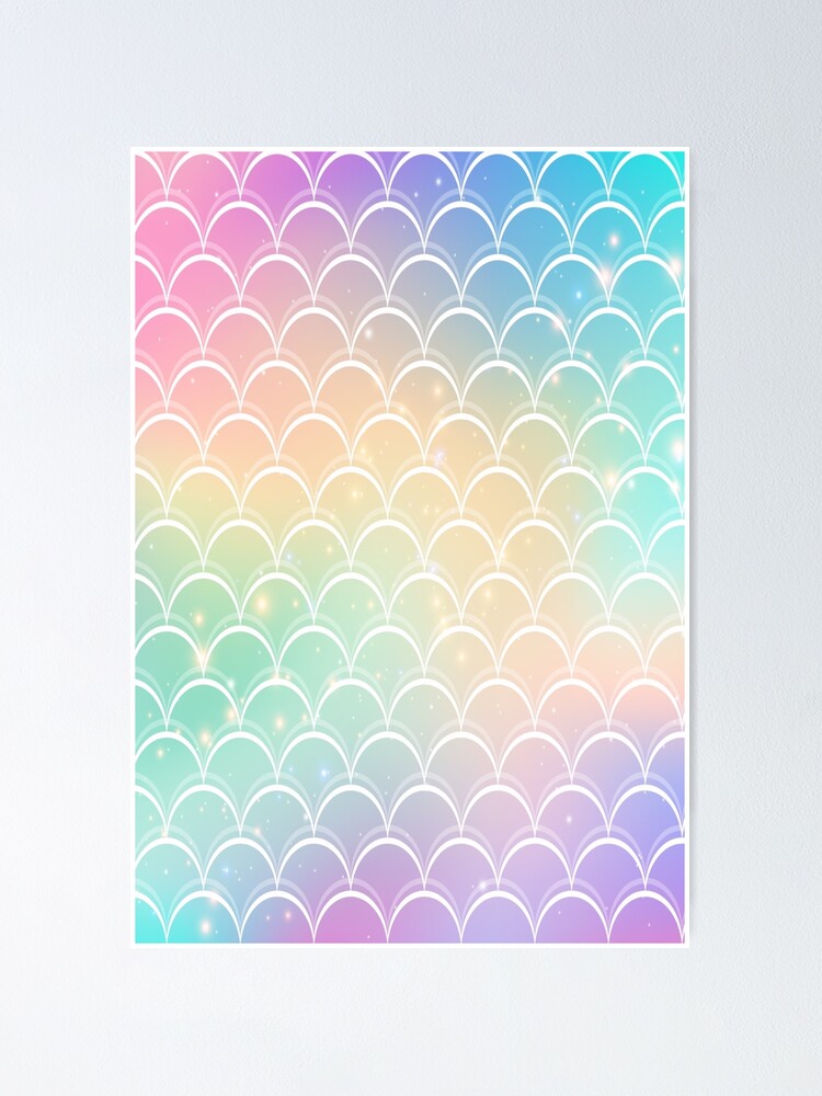 "Rainbow Mermaid Scales" Poster for Sale by PotluckPrints | Redbubble