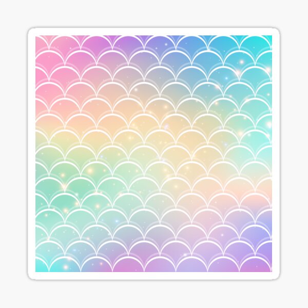 "Rainbow Mermaid Scales" Sticker for Sale by PotluckPrints | Redbubble