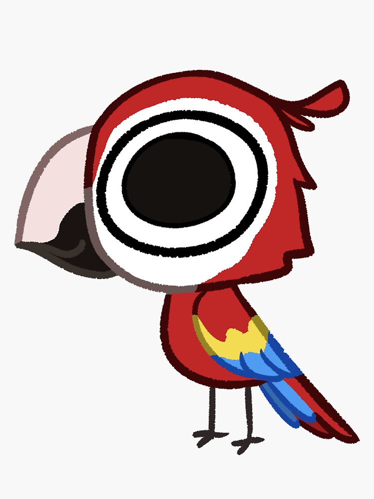 "Parrot chibi doodle" Sticker for Sale by MarxinaAAA | Redbubble