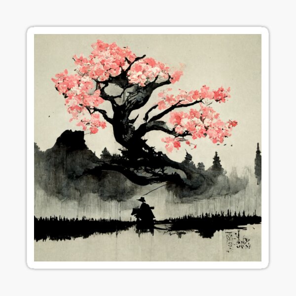 "Sakura Tree" Sticker for Sale by Parallel-Sketch | Redbubble
