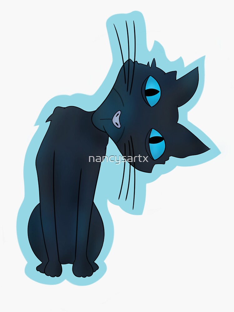 "Coraline cat " Sticker for Sale by nancysartx | Redbubble