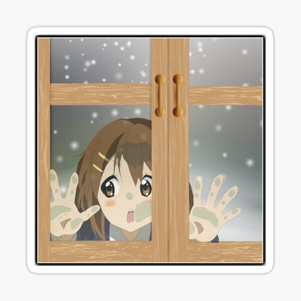 "anime girl window" Sticker for Sale by wajdanAli | Redbubble