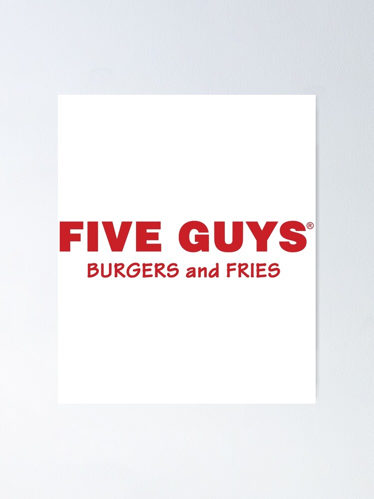 "five guys restaurant logo" Poster for Sale by Carlespu | Redbubble