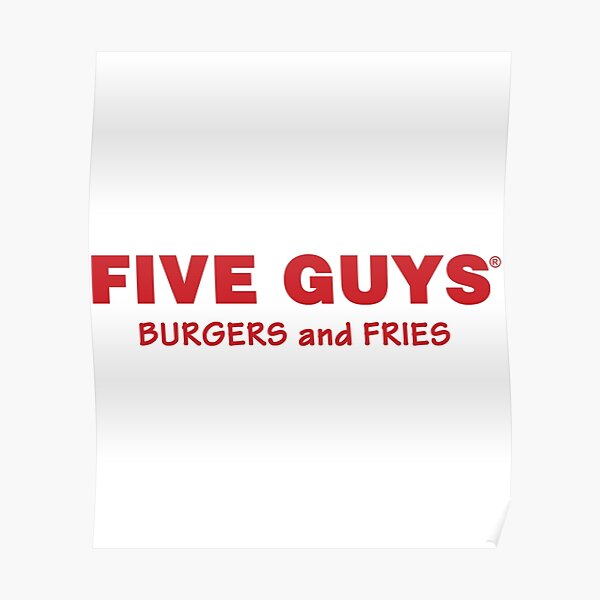 "five guys restaurant logo" Poster for Sale by Carlespu | Redbubble
