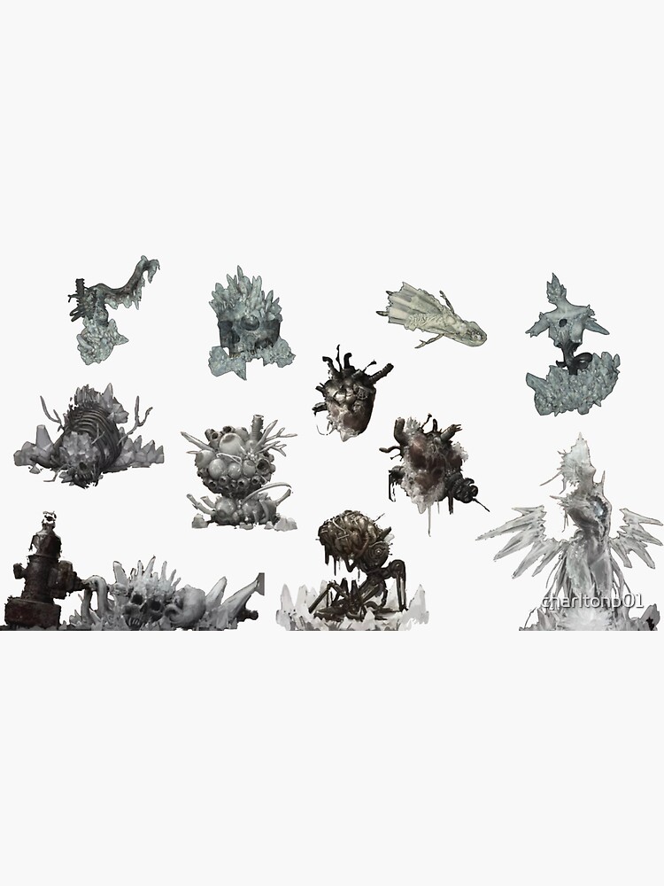 "Resident evil 8 crystal statues sticker pack" Sticker for Sale by ...