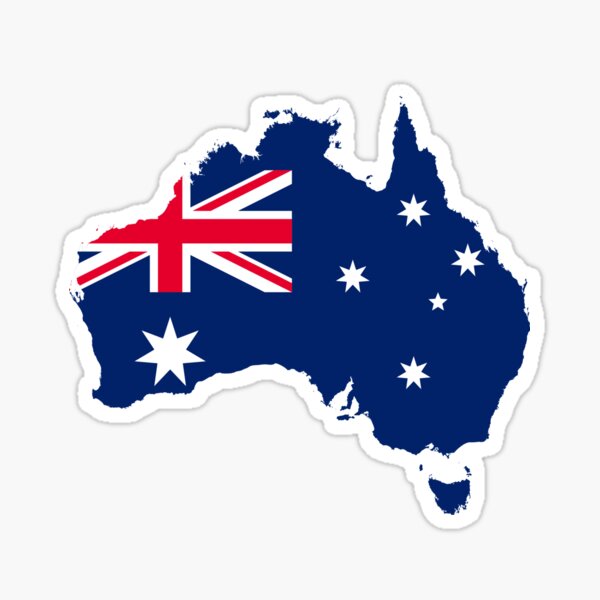 "Flag Map of Australia" Sticker for Sale by mo91 | Redbubble