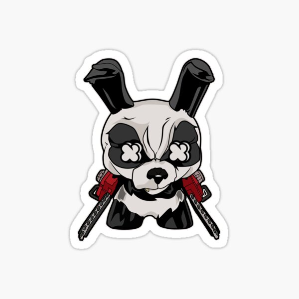 "angry panda pop culture cartoon sticker " Sticker for Sale by ...