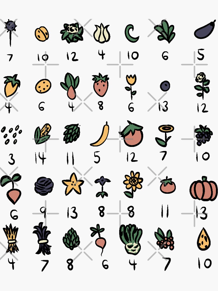 "Stardew Valley Crops" Sticker for Sale by Small-Particle | Redbubble