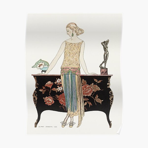 "Rosalinde vintage fashion illustration by George Barbier " Poster for ...