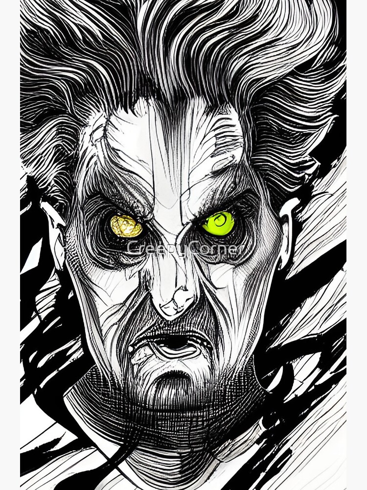 "Evil madman" Sticker for Sale by CreepyCorner | Redbubble