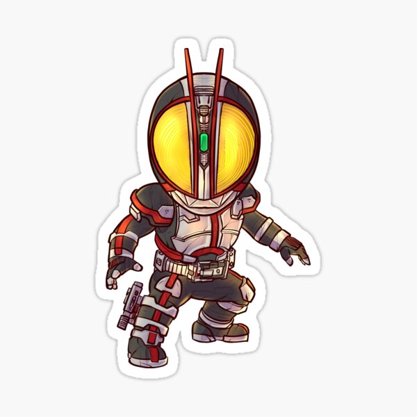 "Kamen Rider Faiz Chibi" Sticker for Sale by RatjoenMerch | Redbubble