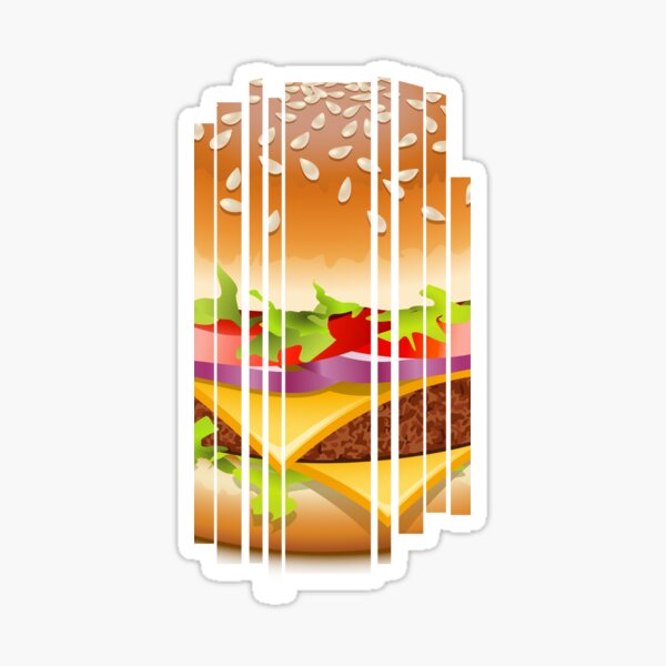 "burger art outline" Sticker for Sale by Forfun-food1 | Redbubble