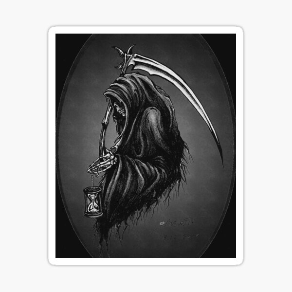 "The reaper " Sticker for Sale by Adjato Design | Redbubble