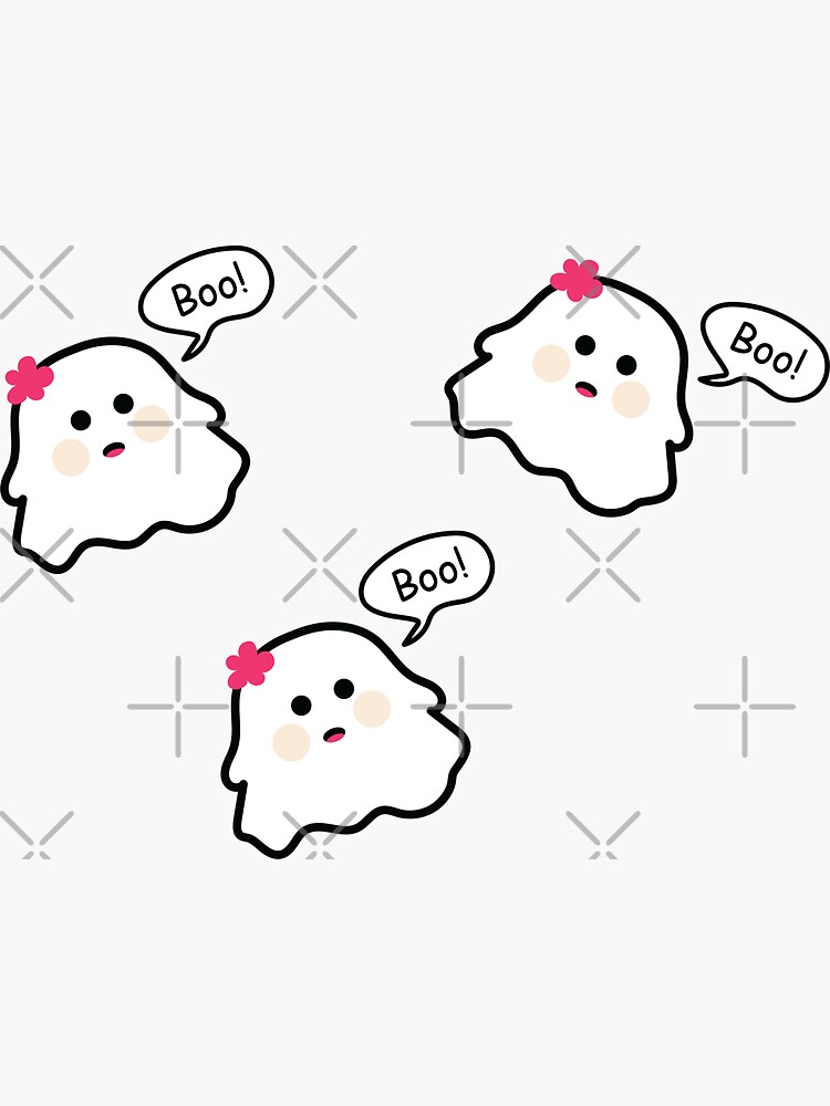 "Cute Boo! ghost Sticker - Halloween 2022" Sticker for Sale by ...