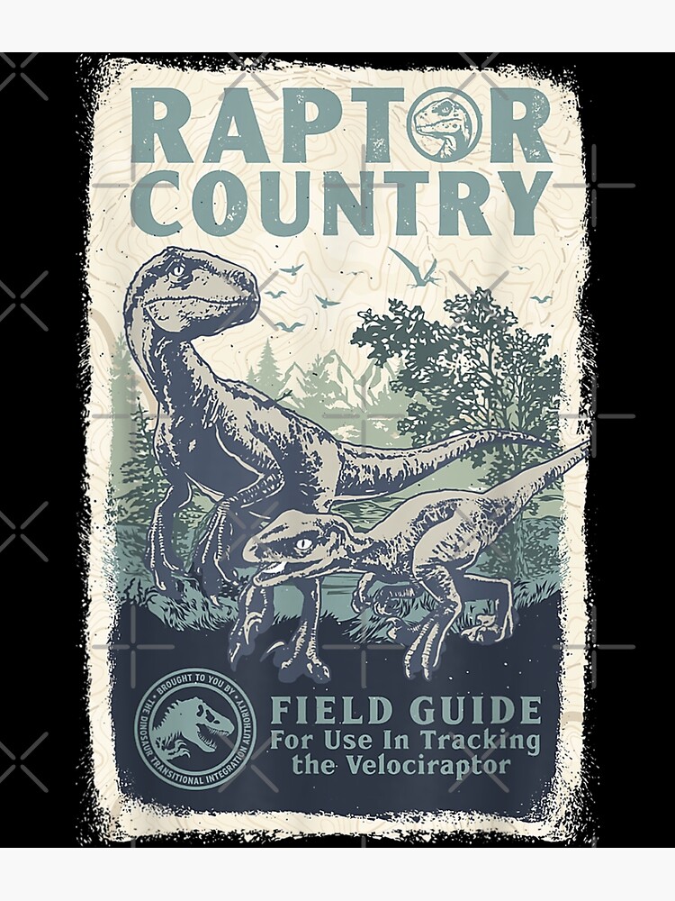 "Velociraptor Raptor Country Poster" Poster for Sale by TarynAbbott ...