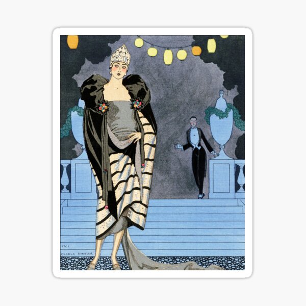 "Goodbye or Adieu vintage fashion illustration by George Barbier ...