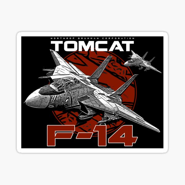 "F-14 Tomcat Fighterjet" Sticker for Sale by Aerolovers | Redbubble