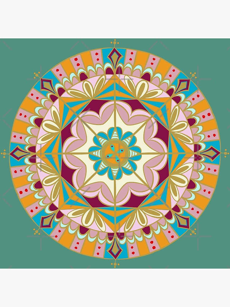 "Mandala late summer warm colors" Poster for Sale by irene-pacha ...