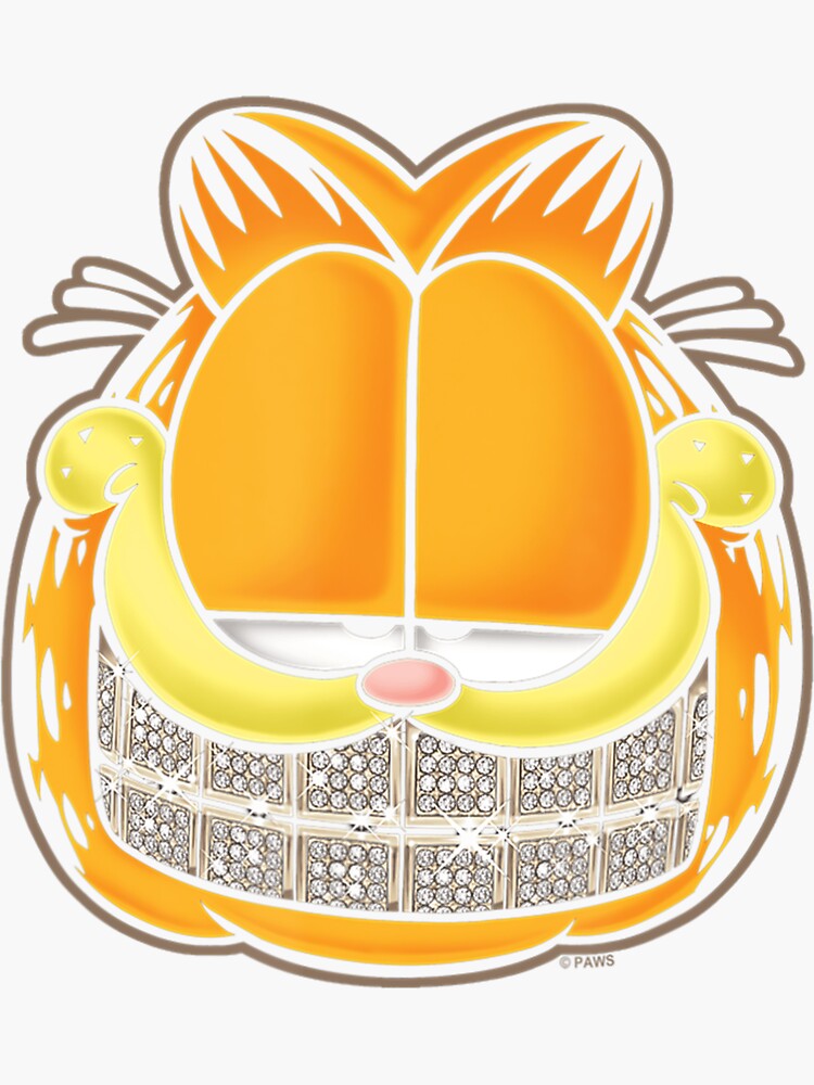 "Garfield Nice Grill " Sticker for Sale by okieokeke8 | Redbubble
