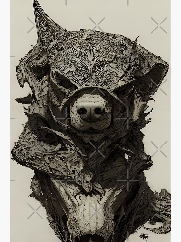 "Samurai Dog of War" Sticker for Sale by UncleFizziwigs | Redbubble