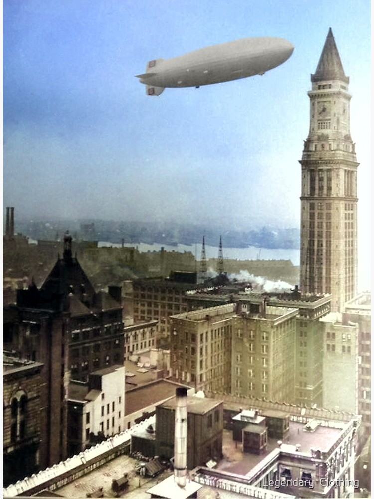 "The Hindenburg flying over Boston - History Colorized" Photographic ...