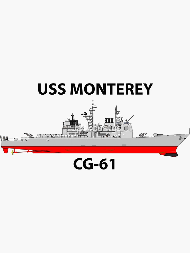 "USS MONTEREY - CG-61 - TICONDEROGA MK41" Sticker for Sale by ...